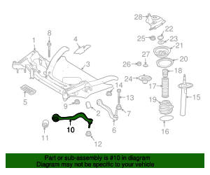 31102348046 - 2004-2010 BMW Ft Lower Control Arm (31-10-2-348-046 ...