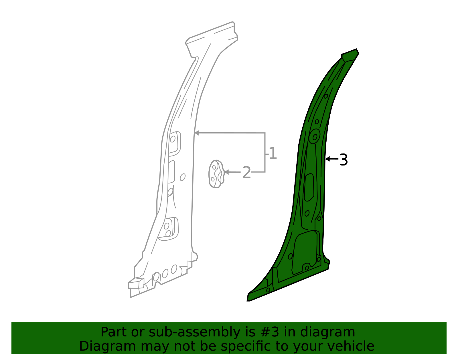 2020-2025 Cadillac XT6 Driver Side Liftgate Bump Stop Bracket 84319114 ...