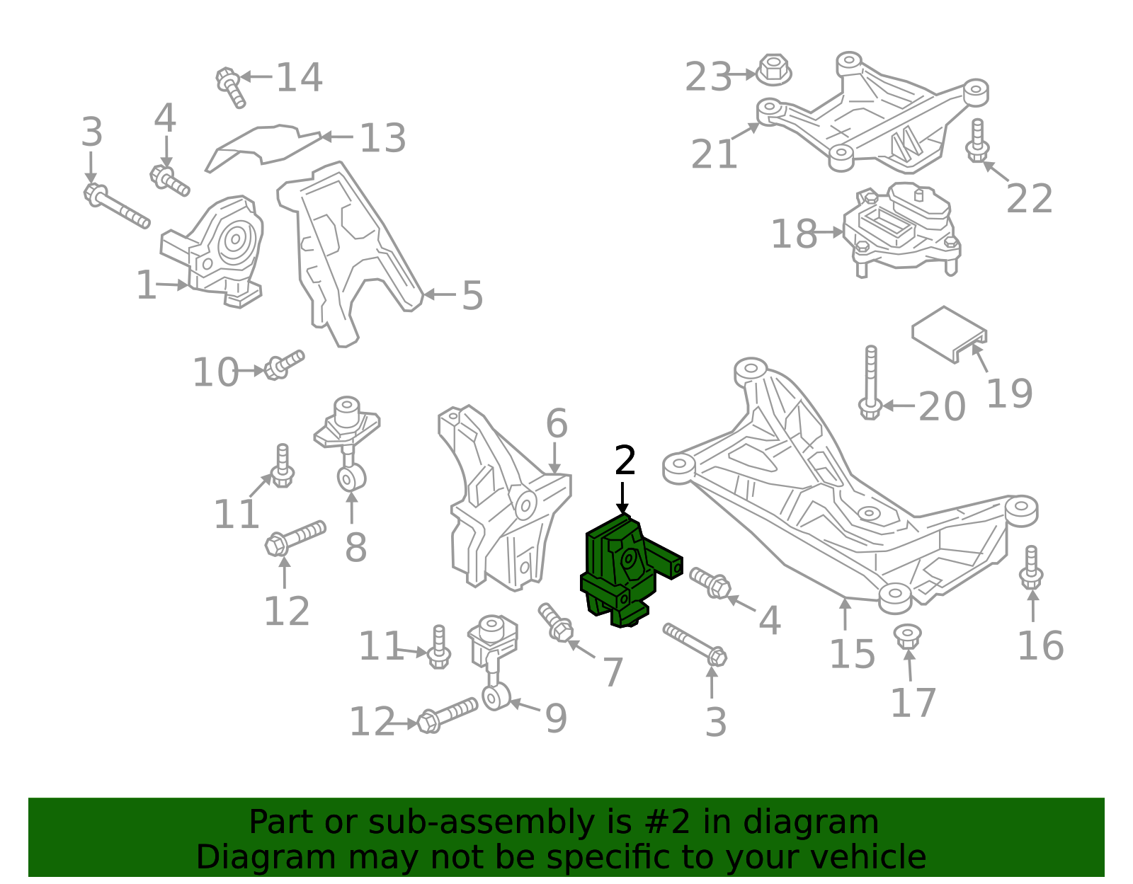 2017-2025 Audi Q7 Motor Mount 4M0-199-371-GJ | OEM Parts Online