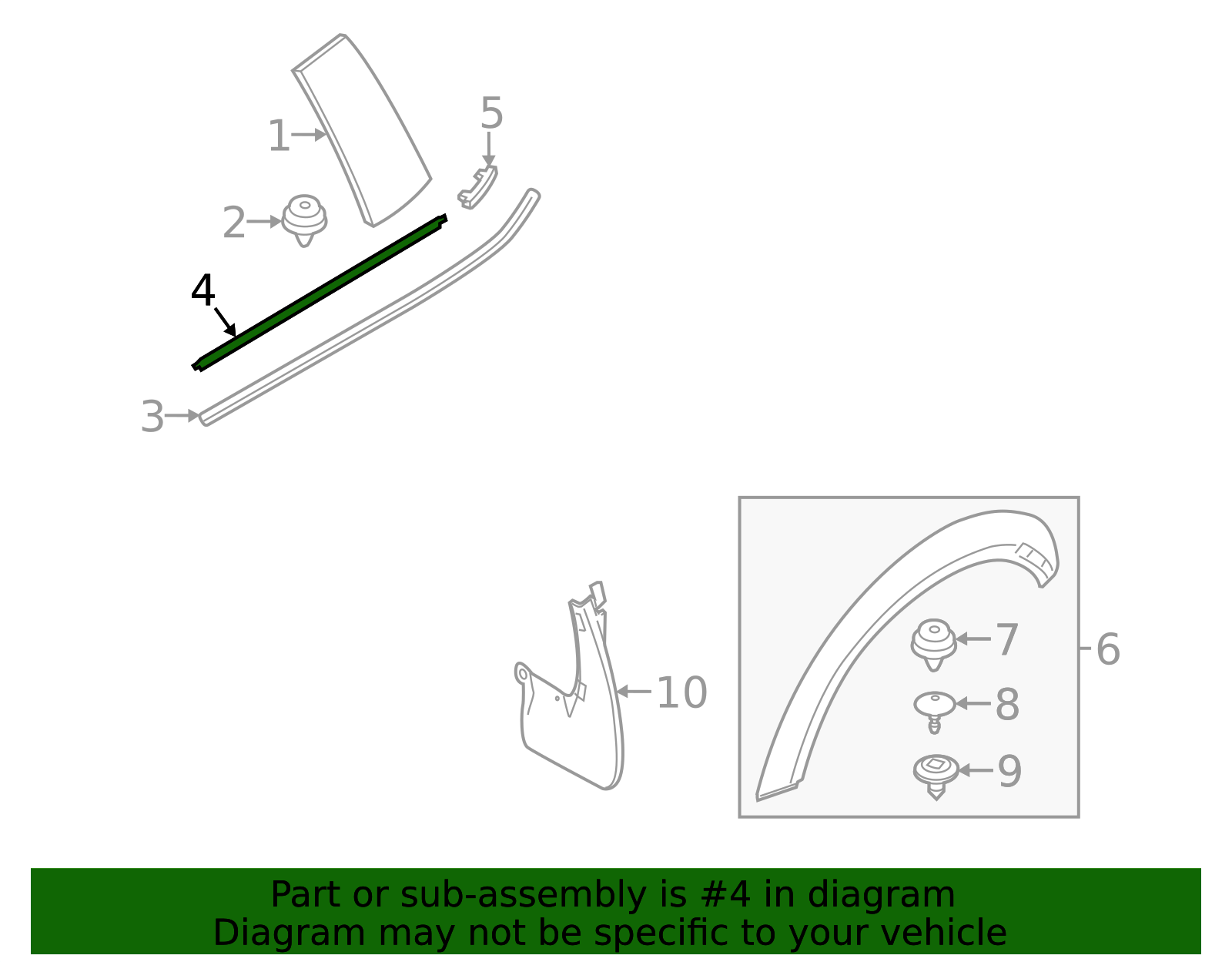 2014-2024 Mini Cooper Belt Molding Retainer Strip 51-37-7-300-024 ...