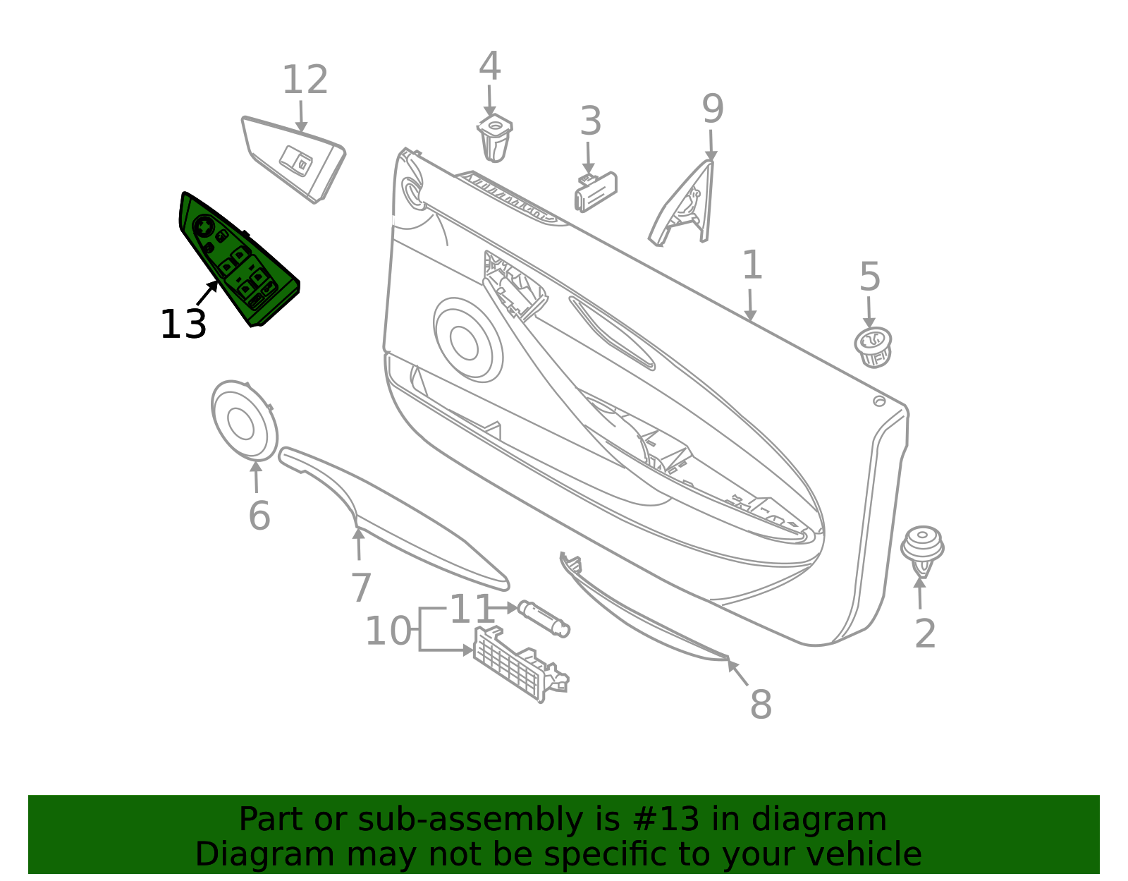 BMW Door Window Switch - Power Window Control - Part #61-31-8-029-907 ...