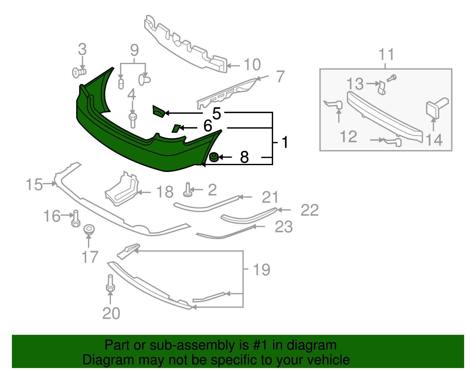 2009-2010 Hyundai Sonata Bumper Cover 86610-0A900 | Hyundai OEM Parts ...