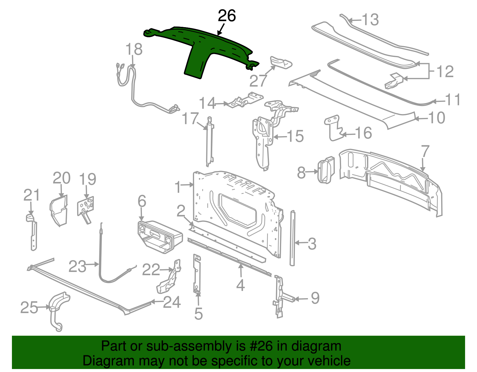 15103063 - Upper Trim Panel | Partners Chevy