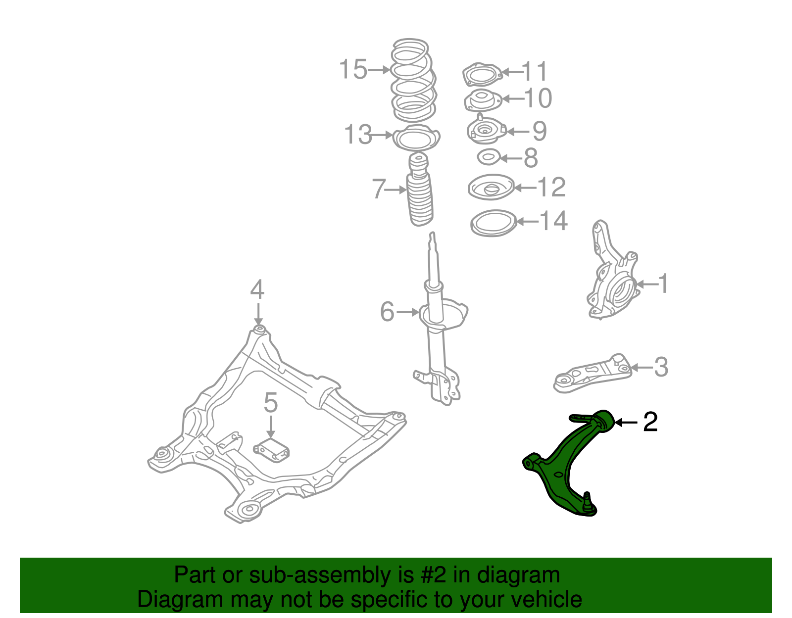 2002-2006 Nissan Altima Lower Control Arm 54500-8J000 | Scott Evans ...