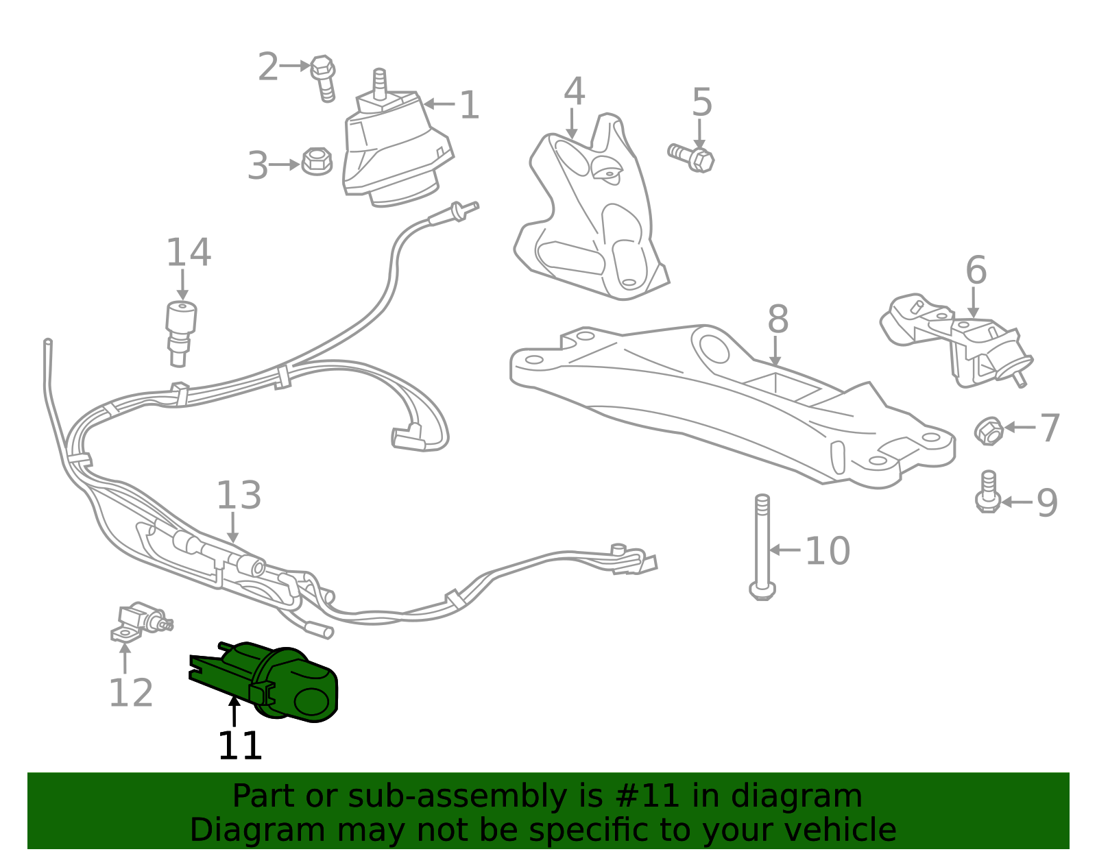 84017372 - High-Quality Engine Mount Vacuum Tank for 2013-2019 Cadillac ...