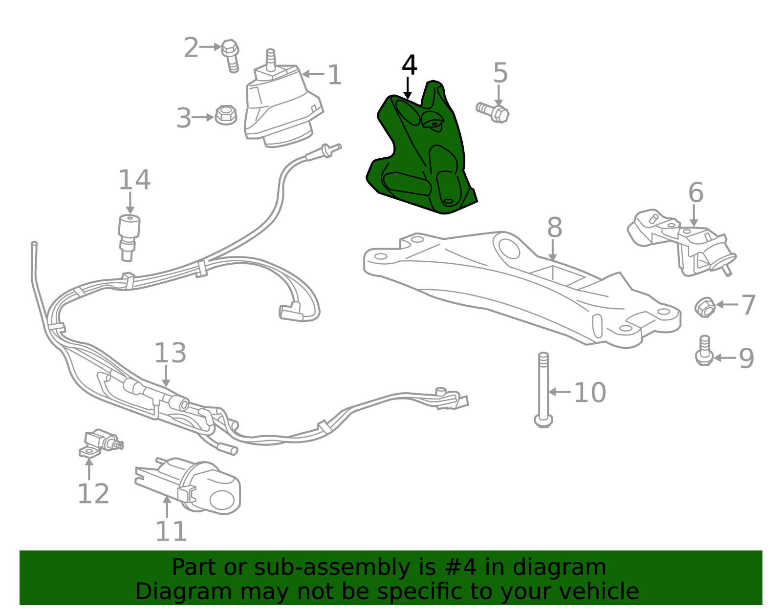 2016-2019 Cadillac Passenger Side Engine Mount Bracket 23104520 | Shop ...