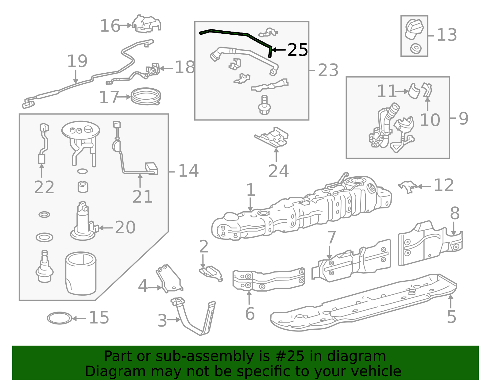 2022-2026 Toyota Tundra Fuel Tank Vent Hose 77225-0C060 | Toyota Parts ...