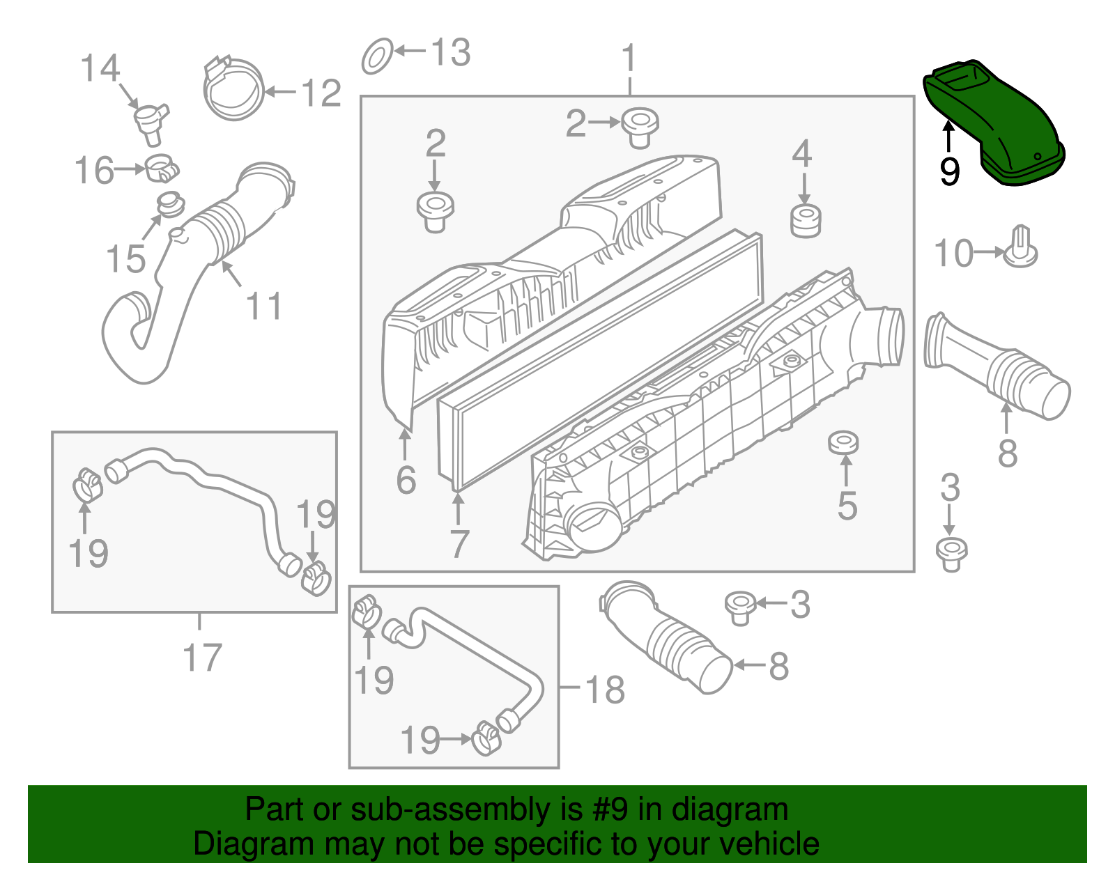 2007-2013 Porsche 911 Intake Duct 997-110-172-01 | OEM Parts Online
