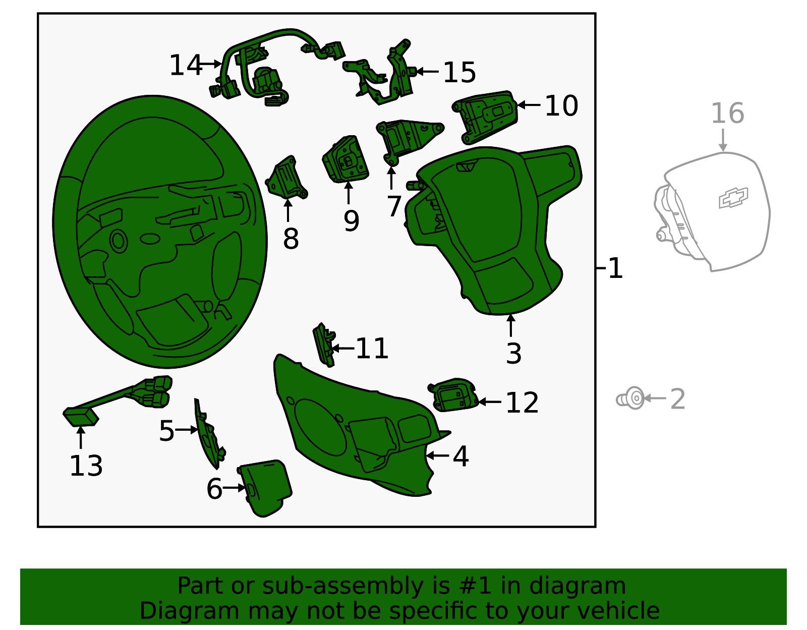 2019-2024 GM Black Steering Wheel 84946341 | GM Parts Center