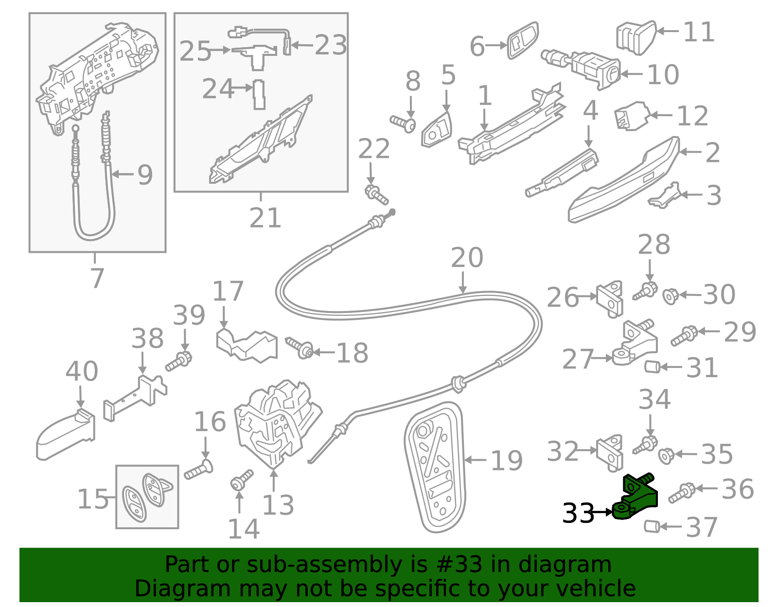 8V0-833-403-H - Door Hinge Audi OEM Parts Guy