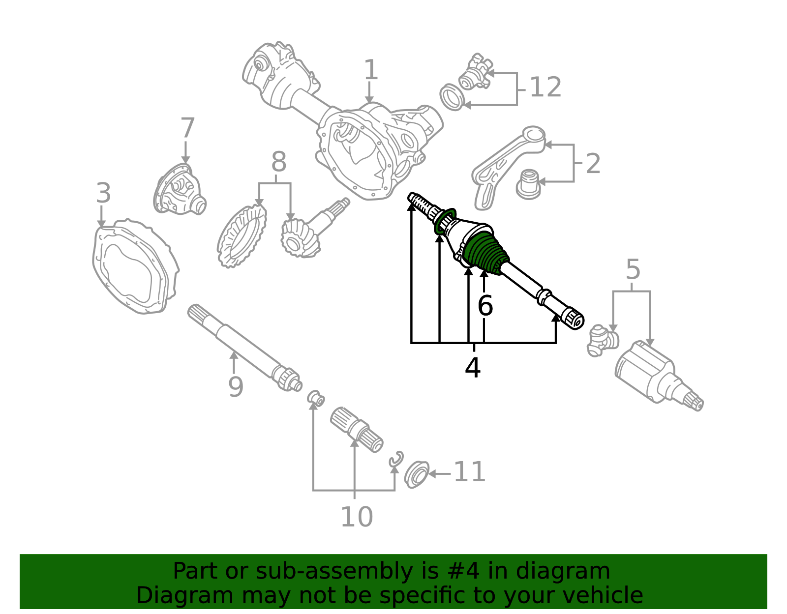 2003-2011 Ford Cv Axle Assembly 6L5Z-3A428-AA | OEM Parts Online