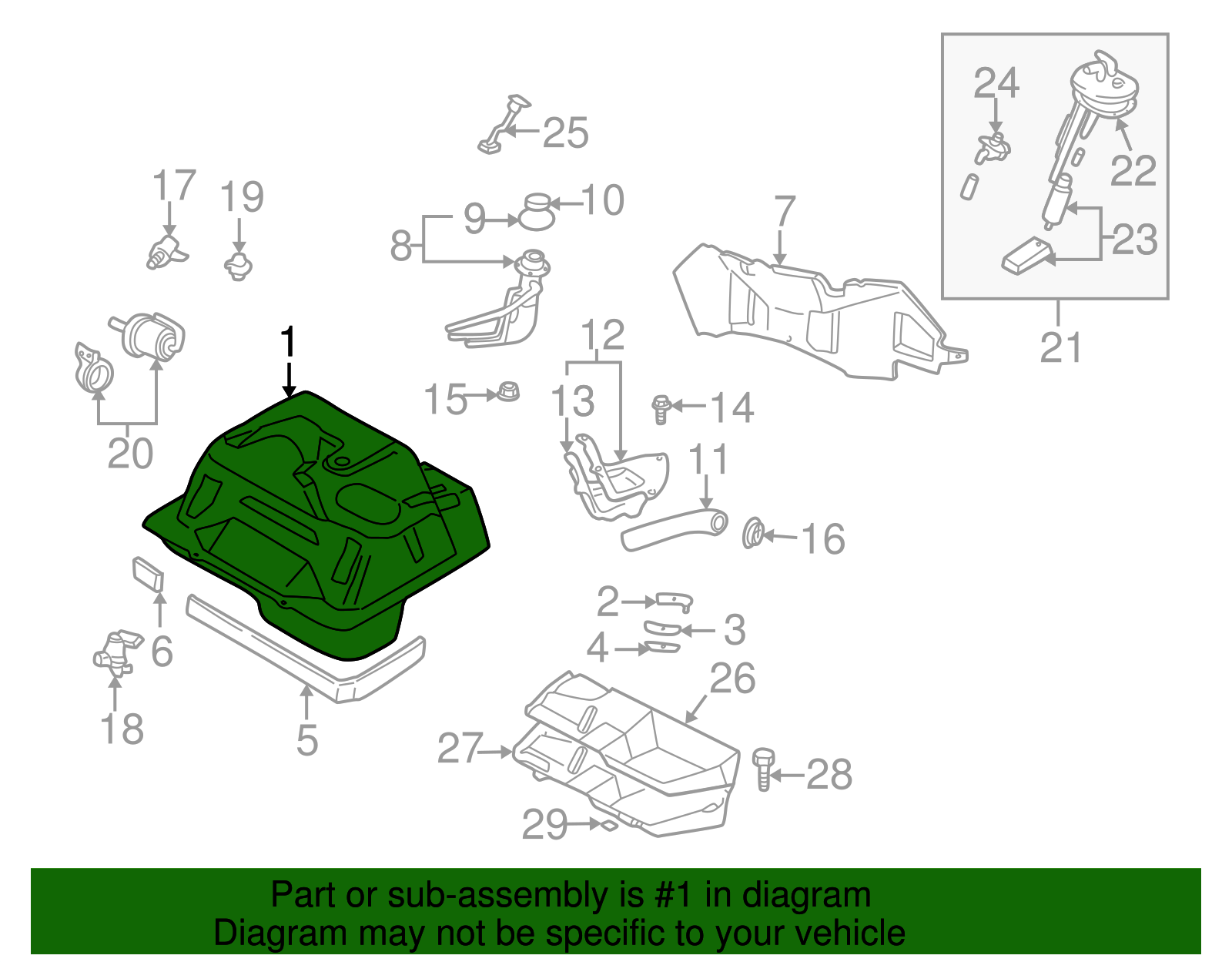 1999-2002 Mazda Miata Fuel Tank NC49-42-110C | OEM Parts Online