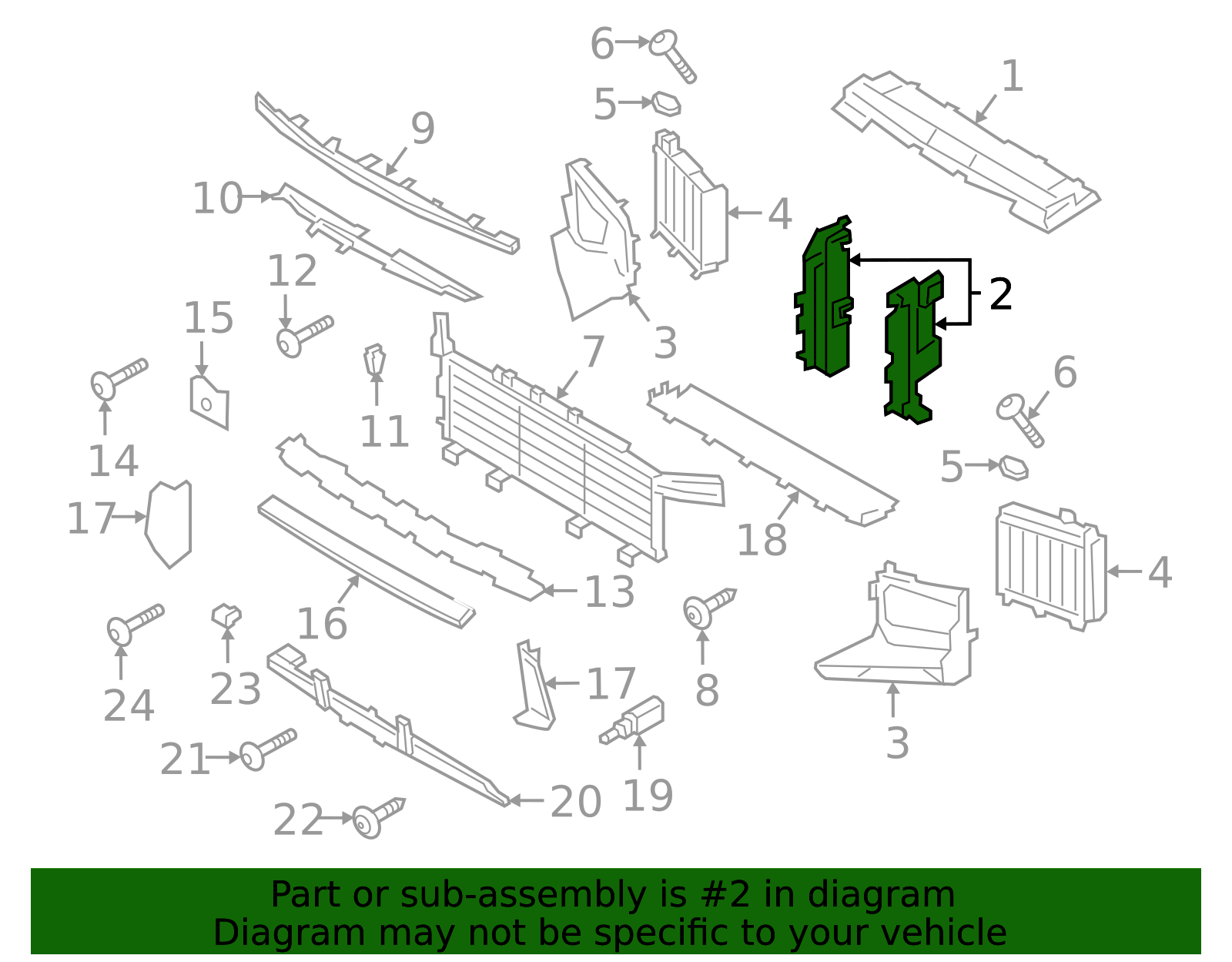 9Y0-121-707-B - High-Quality Radiator Support Baffle for 2019-2023 ...