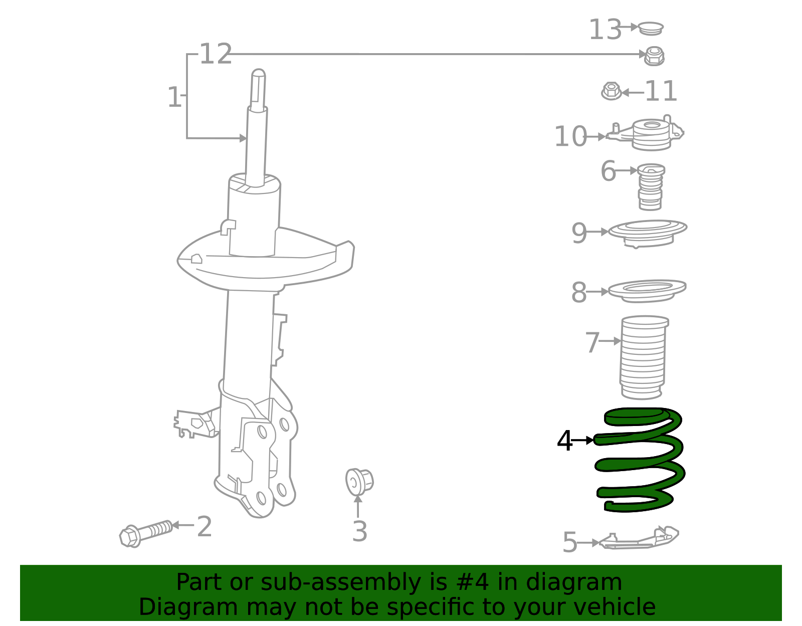2021-2024 Toyota Venza Coil Spring 48131-48890 | Toyota Parts Center