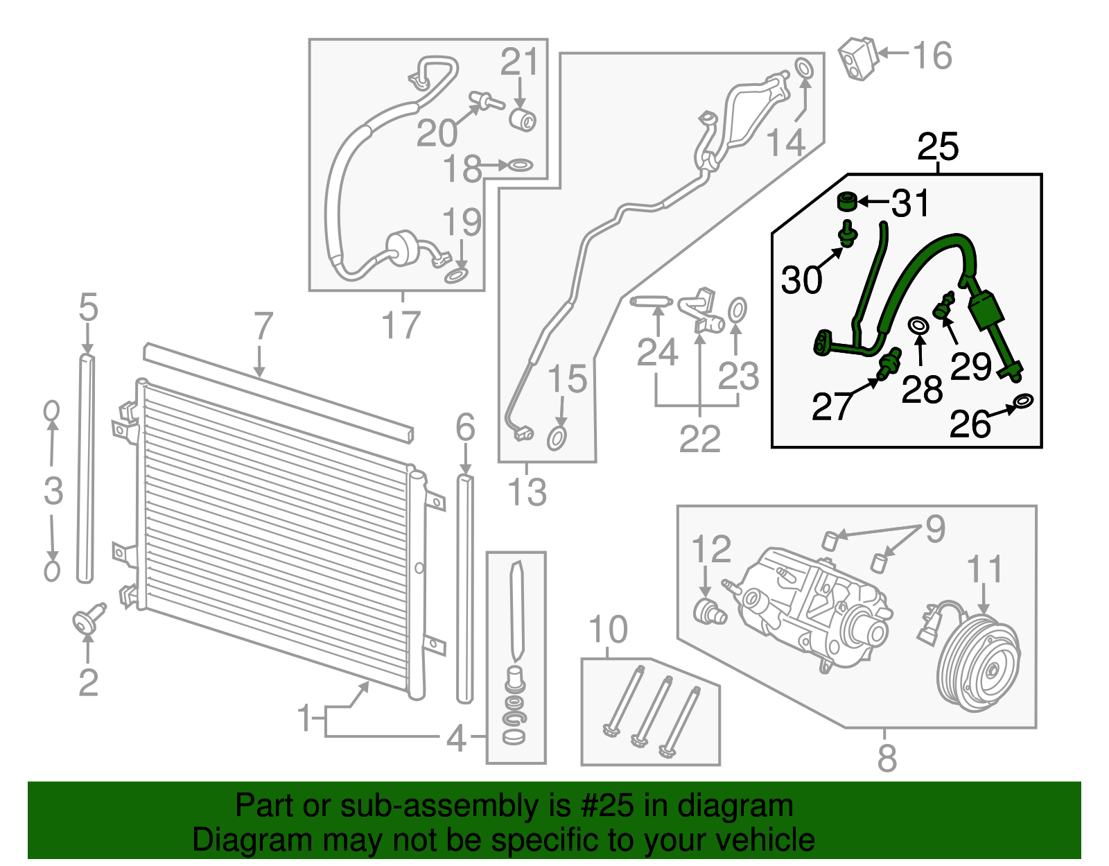 2017-2020 Ford | A/C Refrigerant Discharge Hose | HC3Z-19972-BE | Walls ...