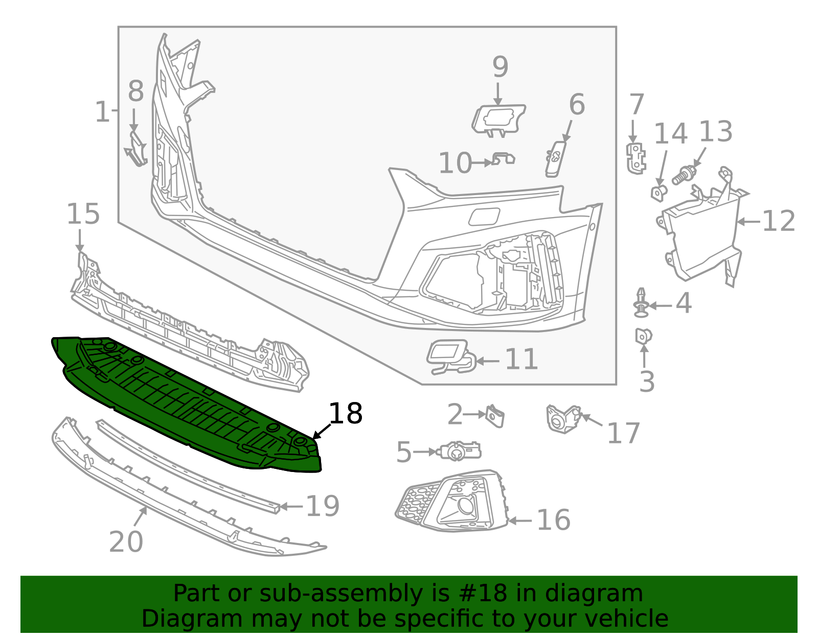 2020-2025 Audi Radiator Support Splash Shield 8W6-807-611-D | OEM Parts ...