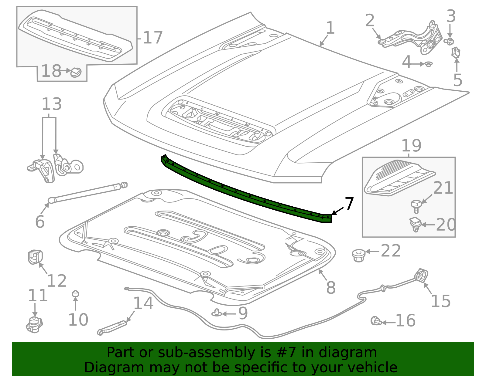 2020-2025 Chevrolet Hood Front Edge Weatherstrip 84050196 | Capital ...