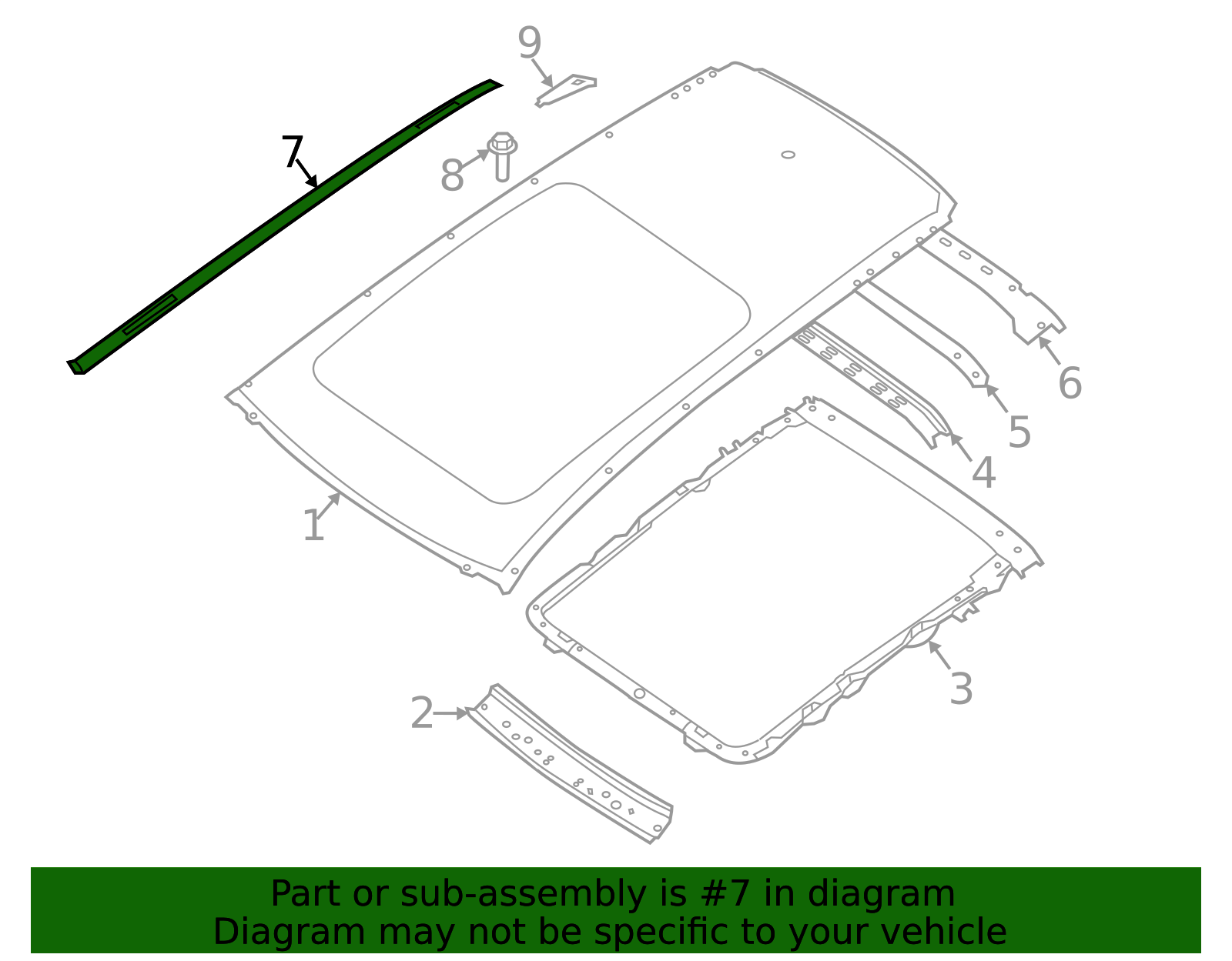 73853-6FR1A - Roof Molding 2017 Nissan Rogue | Official Nissan Parts Store