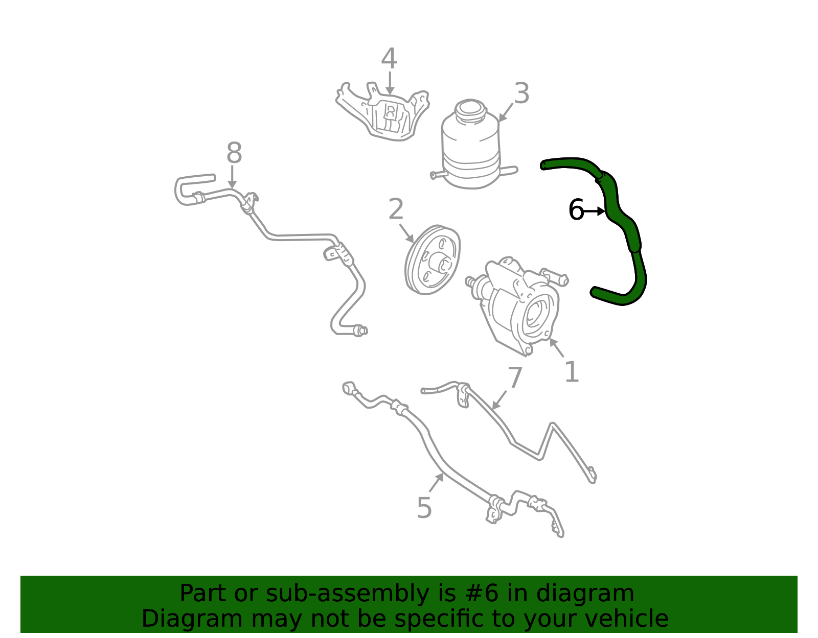 44348-42050 - Reservoir Hose 2001-2005 Toyota RAV4 | Toyota San Diego Parts