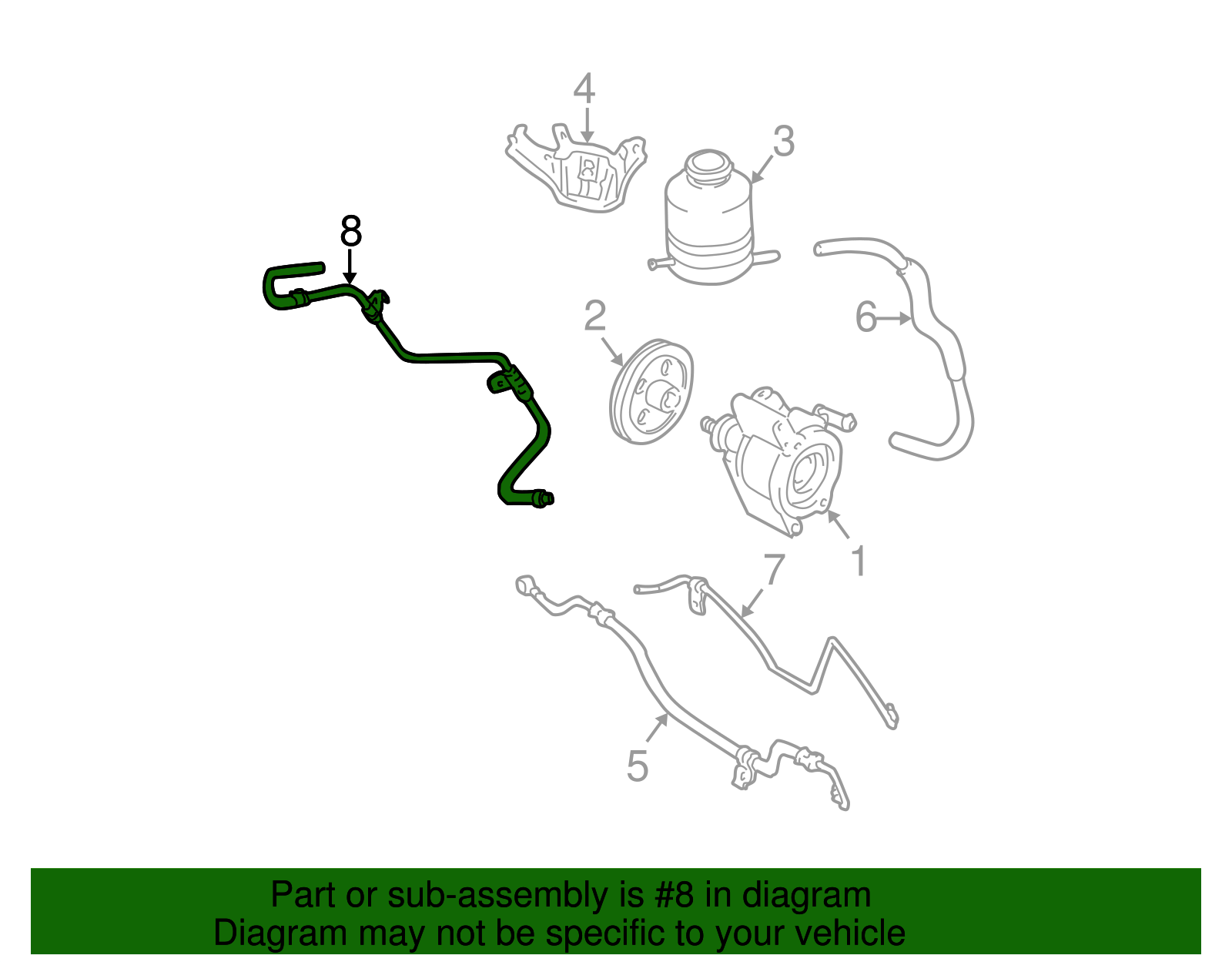 2004-2005 Toyota RAV4 Upper Return Hose 44420-42060 | Toyota Parts Center