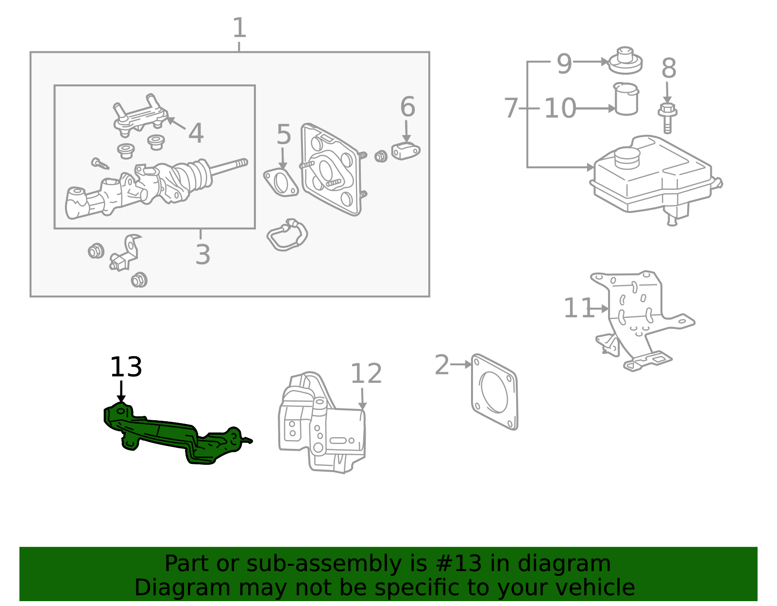 2004-2009 Toyota Prius Cylinder Bracket 47273-47010 | MotorMotor