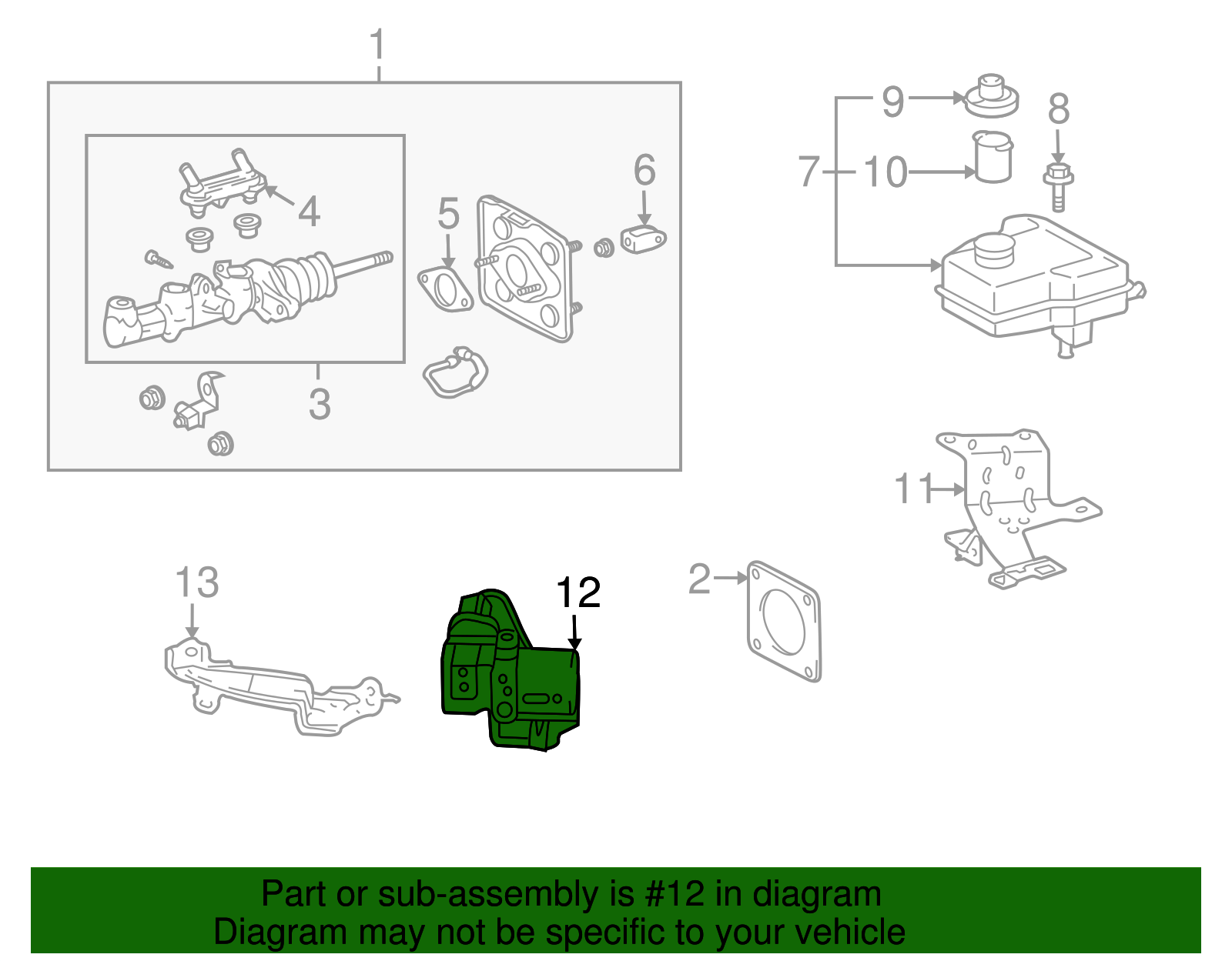 Genuine Toyota Cylinder part# 47207-47010 for 2004-2009 Toyota Prius ...