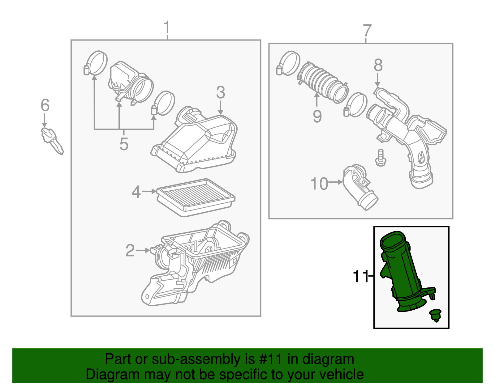 2013-2019 Nissan Air Duct 16554-9KA0A | Bill Kay Nissan Parts