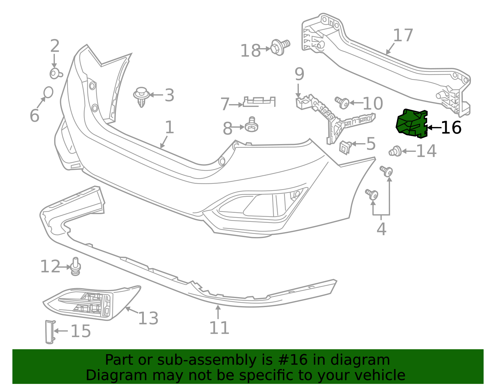 71570-TRT-A00 - Bumper Impact Absorber 2018-2021 Honda Clarity | Honda ...
