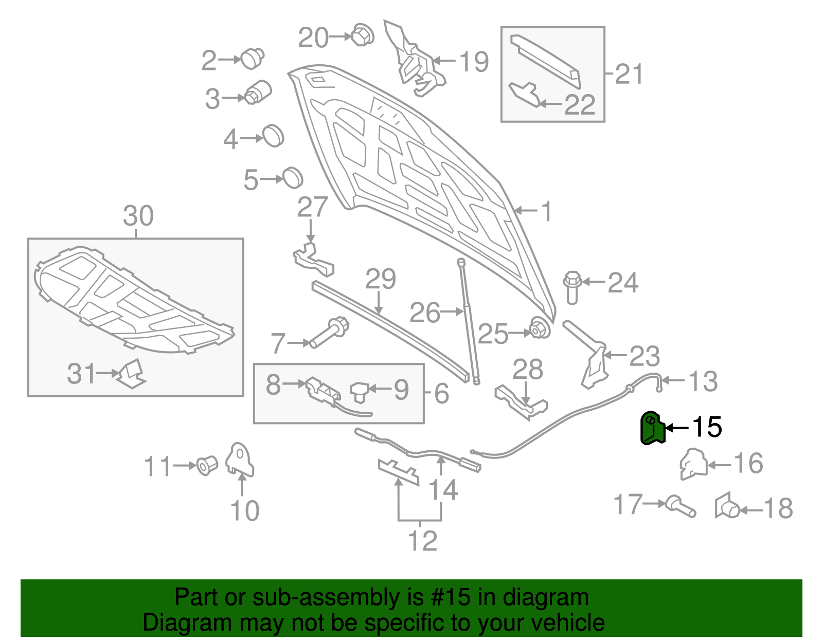 2008-2017 Audi Release Handle 8T1-823-533-C-1CT | Audi USA Parts