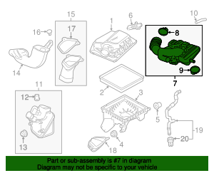 2012-2017 Buick Verano Air Cleaner Outlet Duct 13372201 GM ...