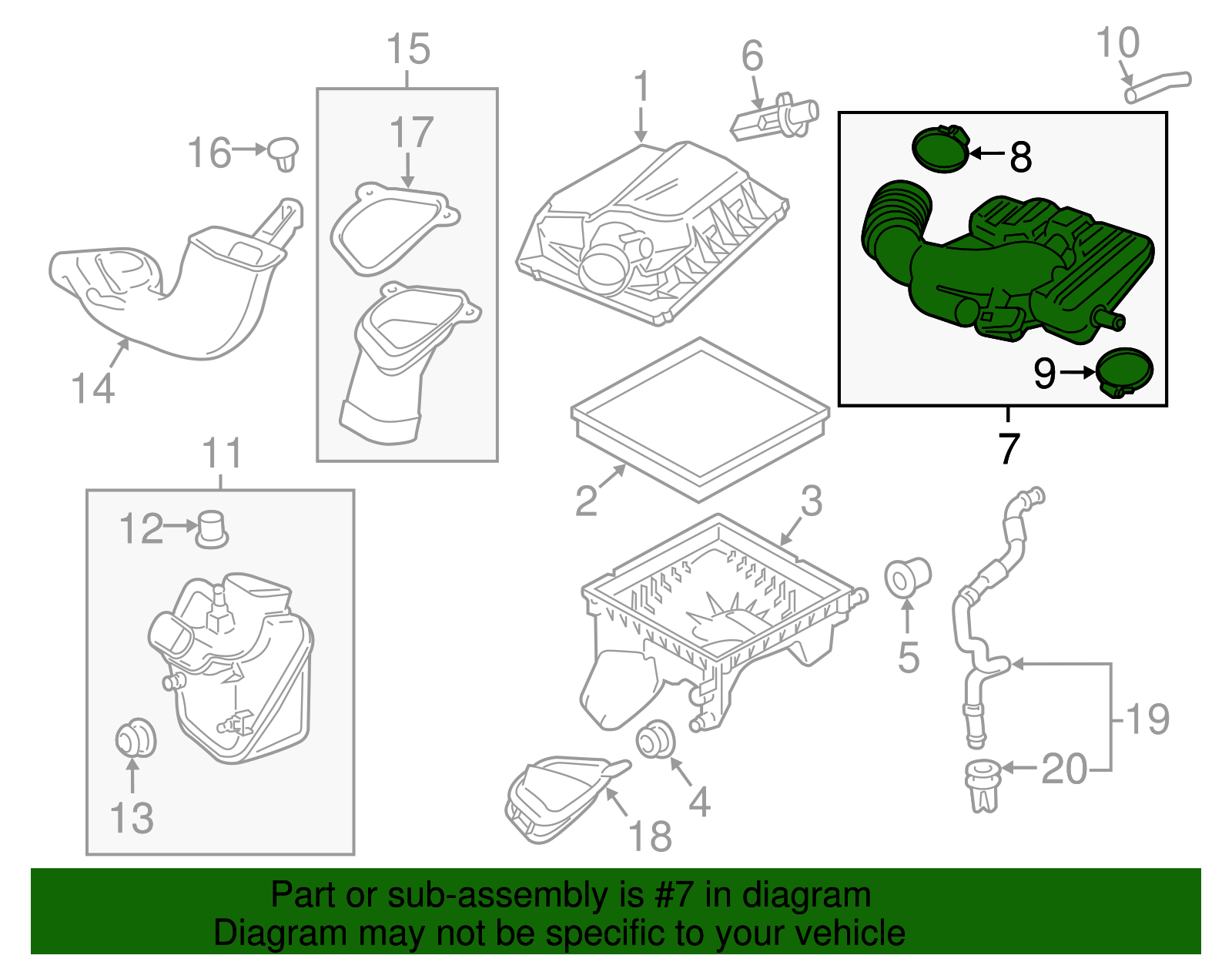 GM Parts: Air Cleaner Outlet Duct (Part# 13372201) | GM Parts Store