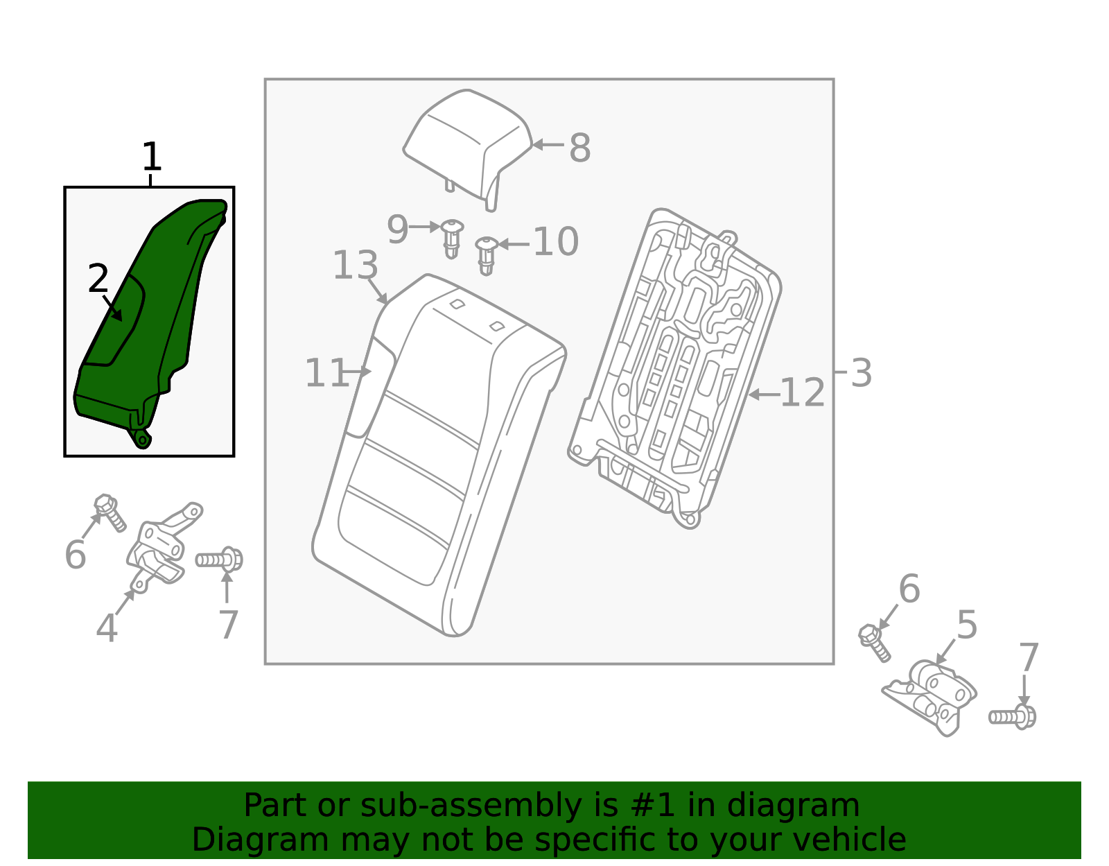 G44A-57-500B-02 - High-Quality Seat Back Bolster Assembly for ...