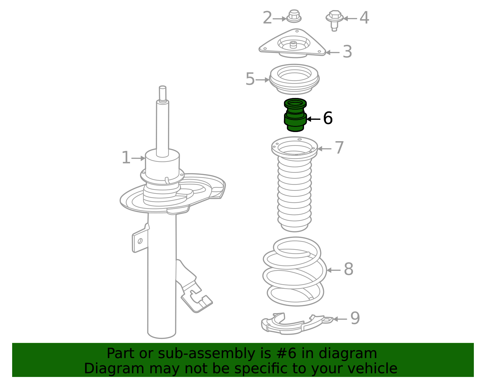 54050-6LB1A - 2020-2025 Nissan Sentra - Strut Bumper | Anicra Nissan Parts