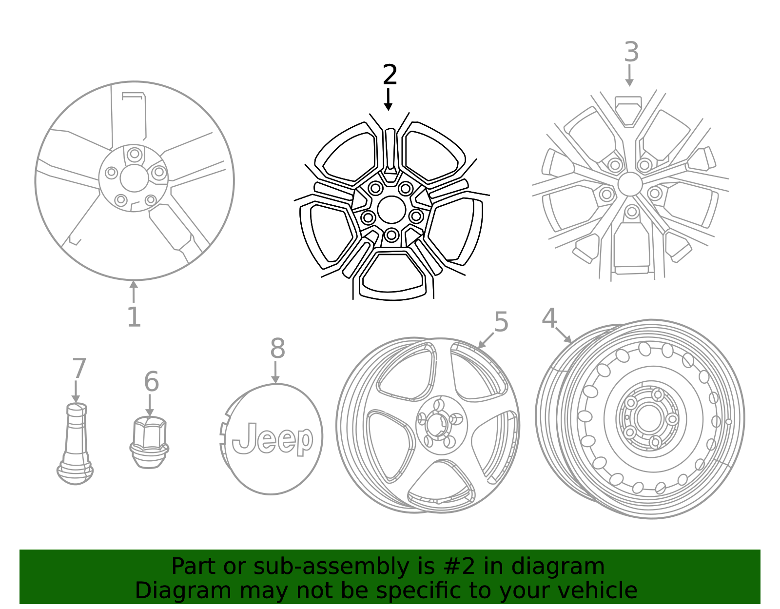 Wheel, Alloy 68589609AA | Mopar Parts Canada