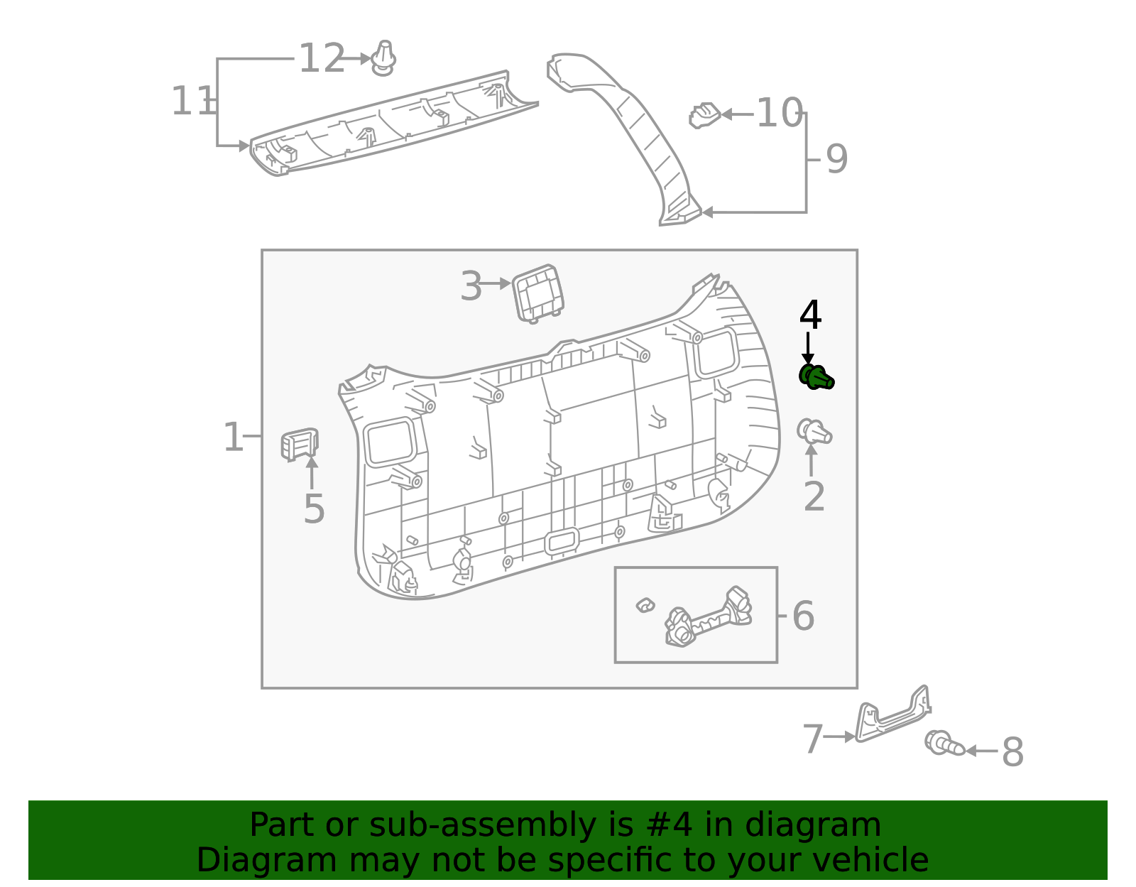 2014-2025 Toyota Upper Center Pillar Trim Retainer Clip 90467-09232 ...