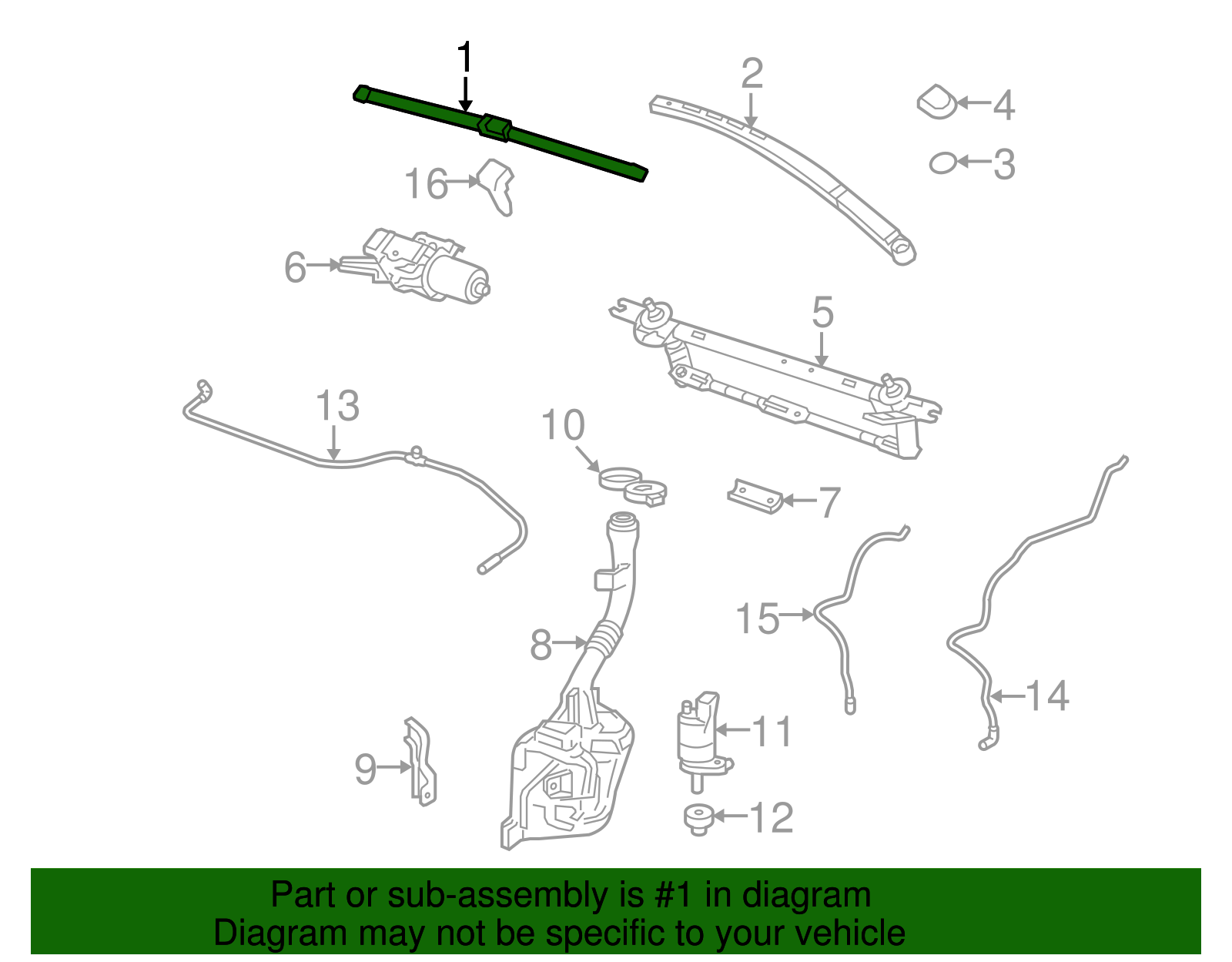 2010-2017 GM Wiper Blade 19432580 | Capital Chevy Parts
