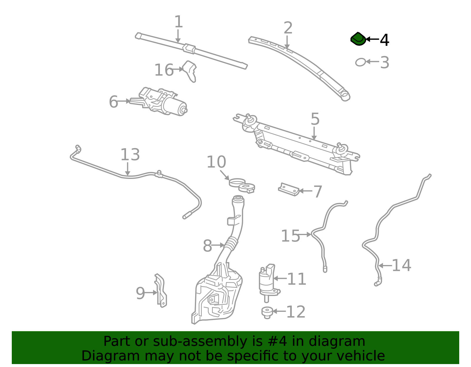 25788745 - Windshield Wiper Arm Cap 2010-2017 GM | GM Car Parts Online