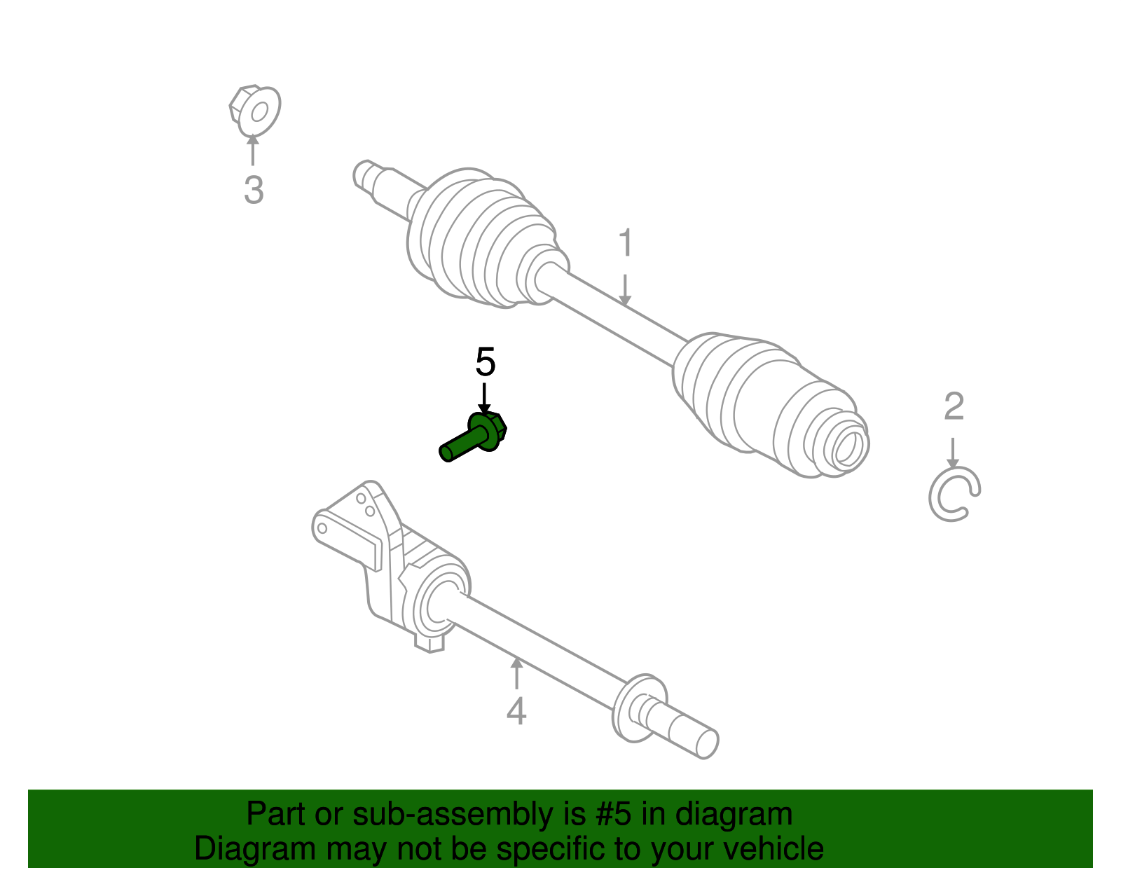2006-2012 Ford | Inner Shaft Bolt | W500035-S439 | Walls' Ford Parts