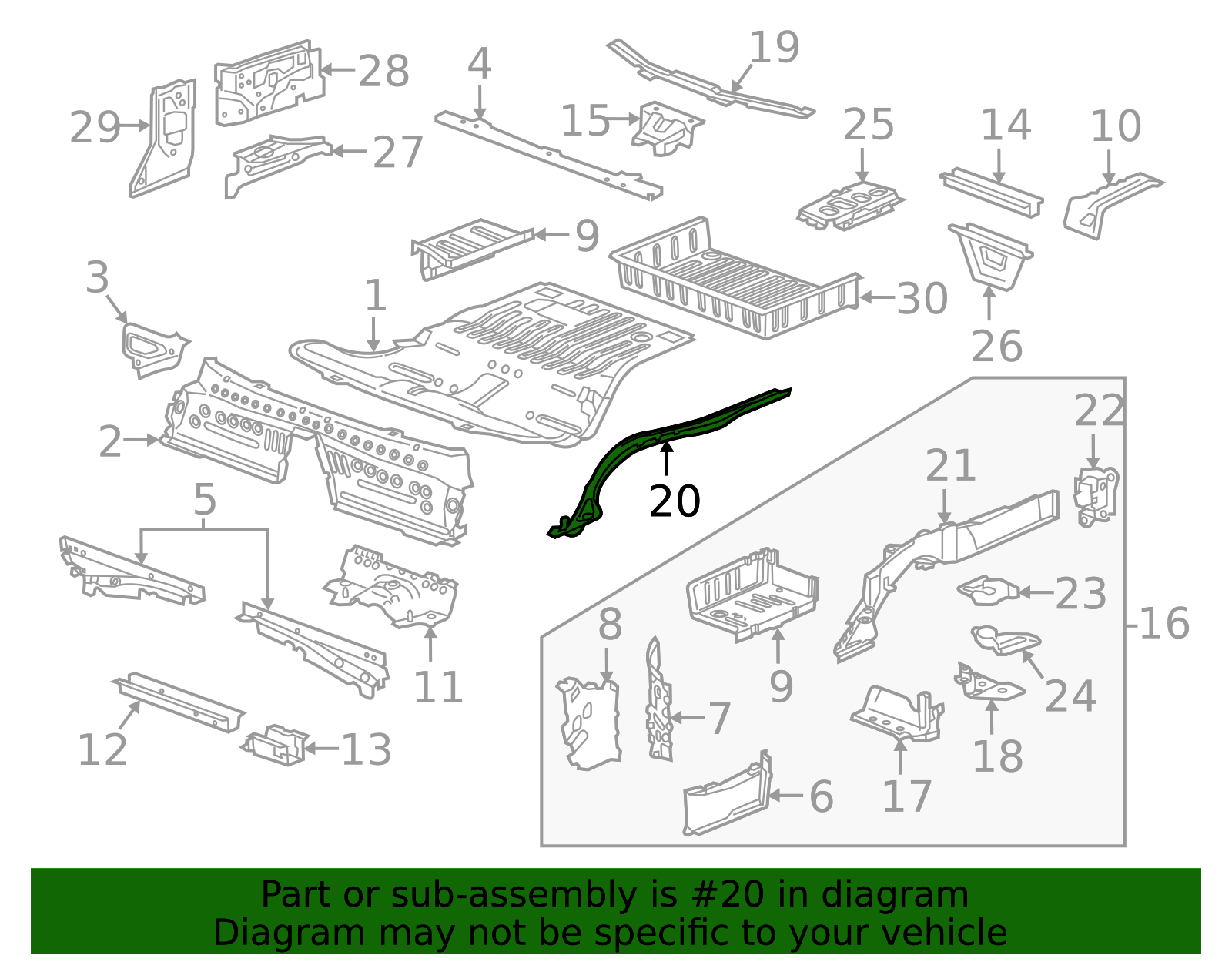 2016-2024 Chevrolet Camaro Closure Panel 84712070 | Capital Chevy Parts