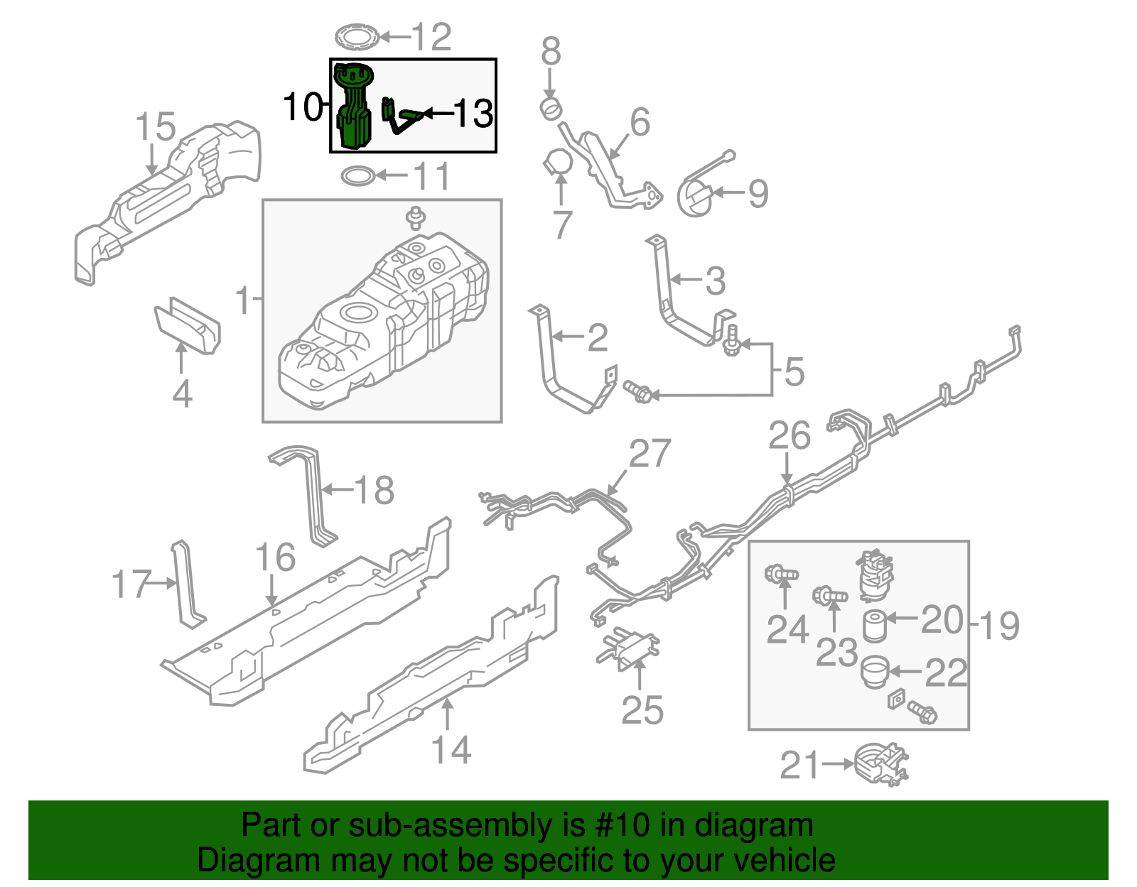 Ford Dealership 2011-2016 Ford Fuel Pump And Sender Assembly BC3Z-9275 ...