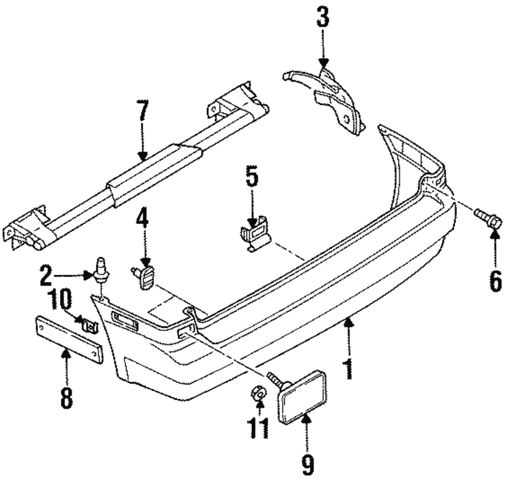 1996-1998 Mazda MPV | Bumper Cover Seal | LA01-50-357B | Mazda Online Parts