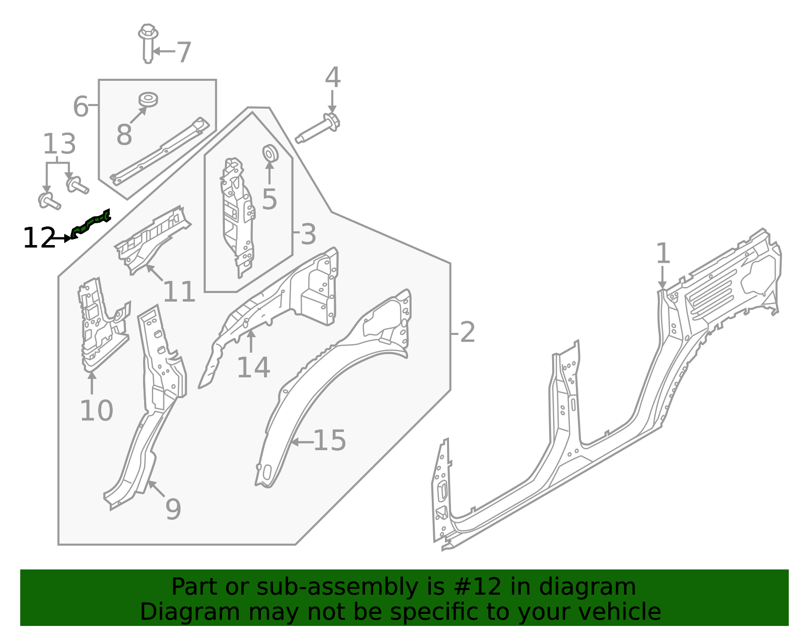 2021-2025 Ford Bronco Panel Reinforced M2DZ-7829452-B | Varsity Ford