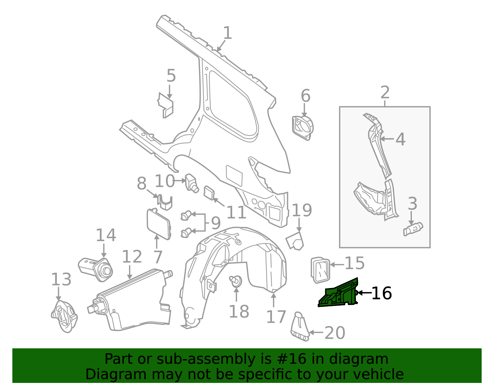 2013-2020 Nissan Pathfinder Guard Assembly 78852-3JA0A | Alexander ...