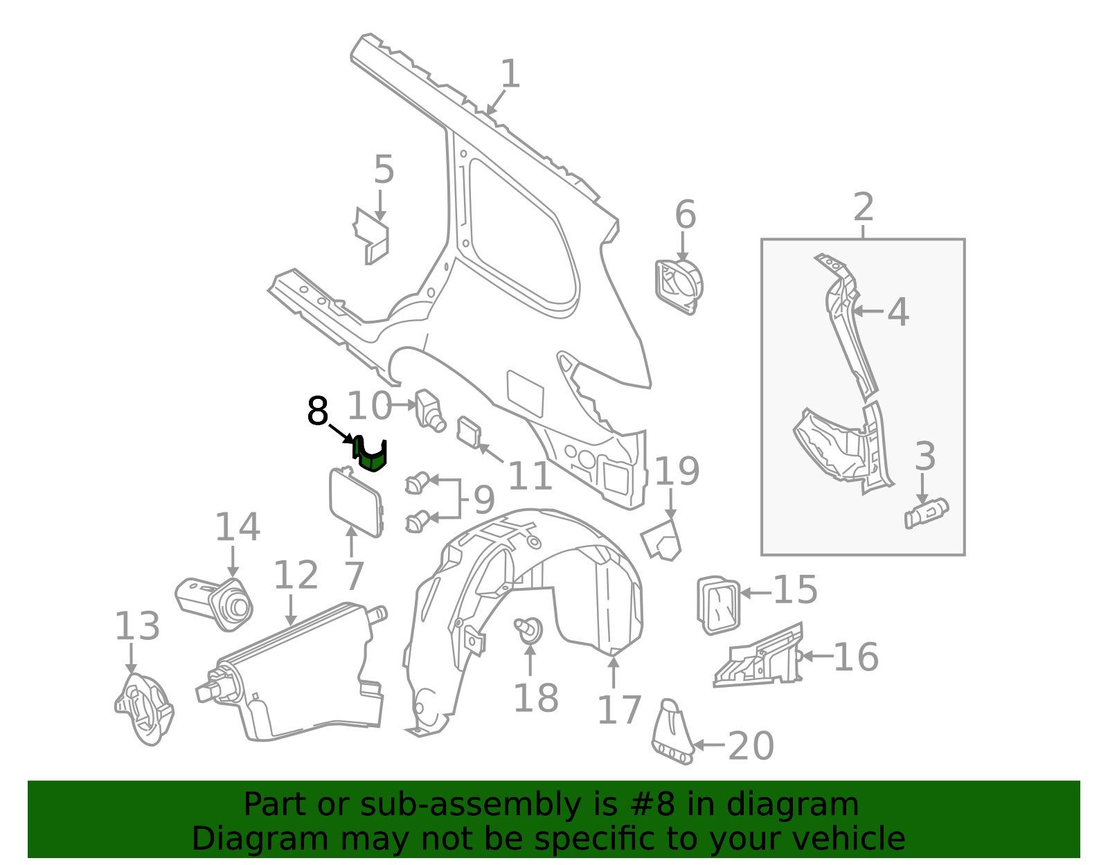 78836-9PA0A - Fuel Door Spring - 2013-2019 Nissan Pathfinder | World ...