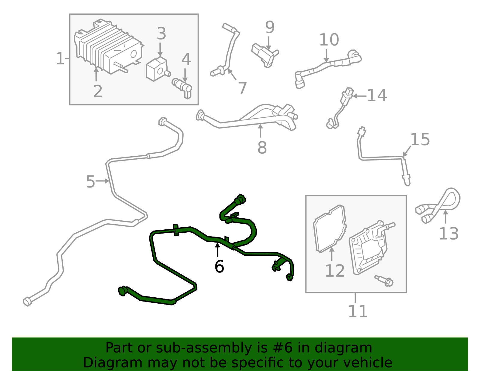 2015-2024 Ford | Connector Hose | F2GZ-9D683-A | Walls' Ford Parts