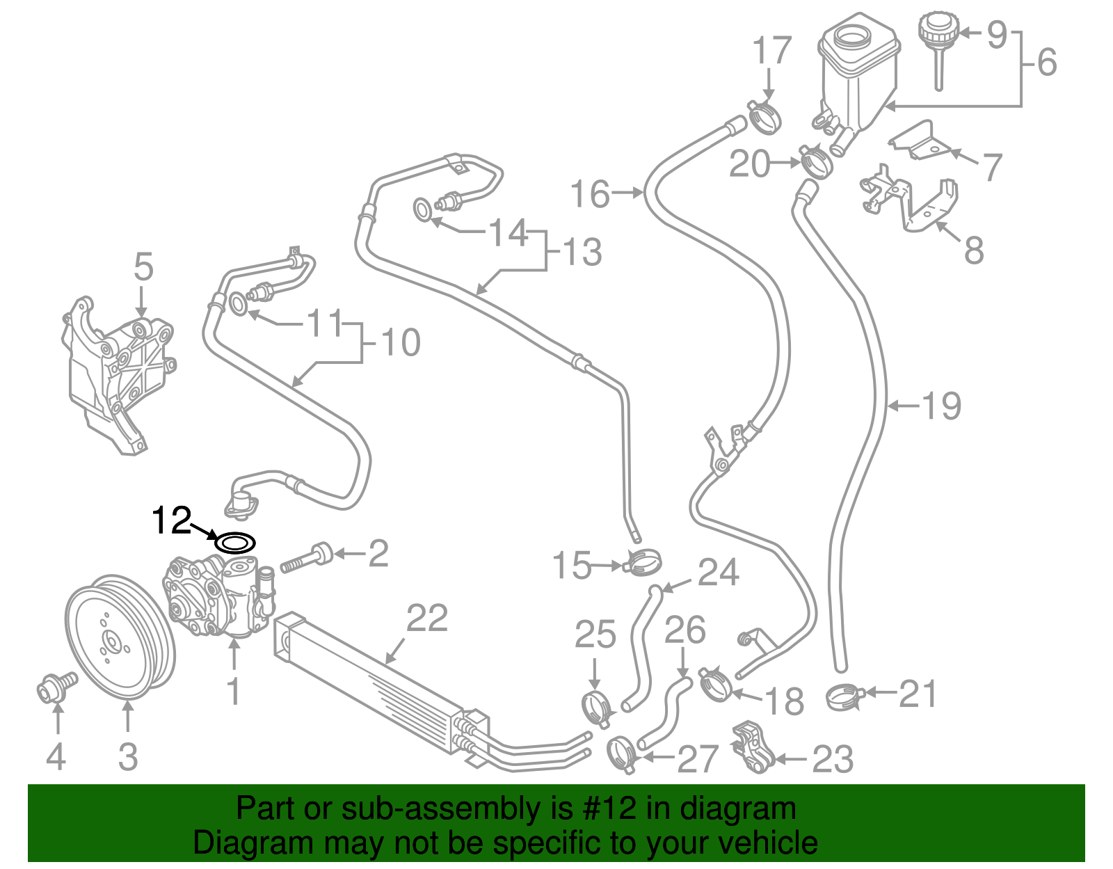 2011-2016 Volkswagen Touareg Pressure Hose Seal WHT-002-666 | OEM Parts ...