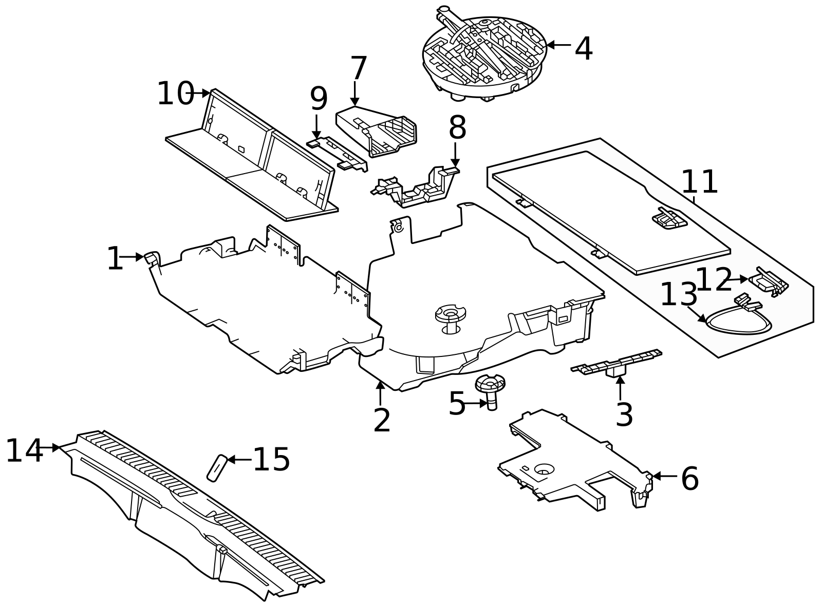 Load Compartment Floor 167-680-76-01-7Q14 | Mercedes-Benz Parts
