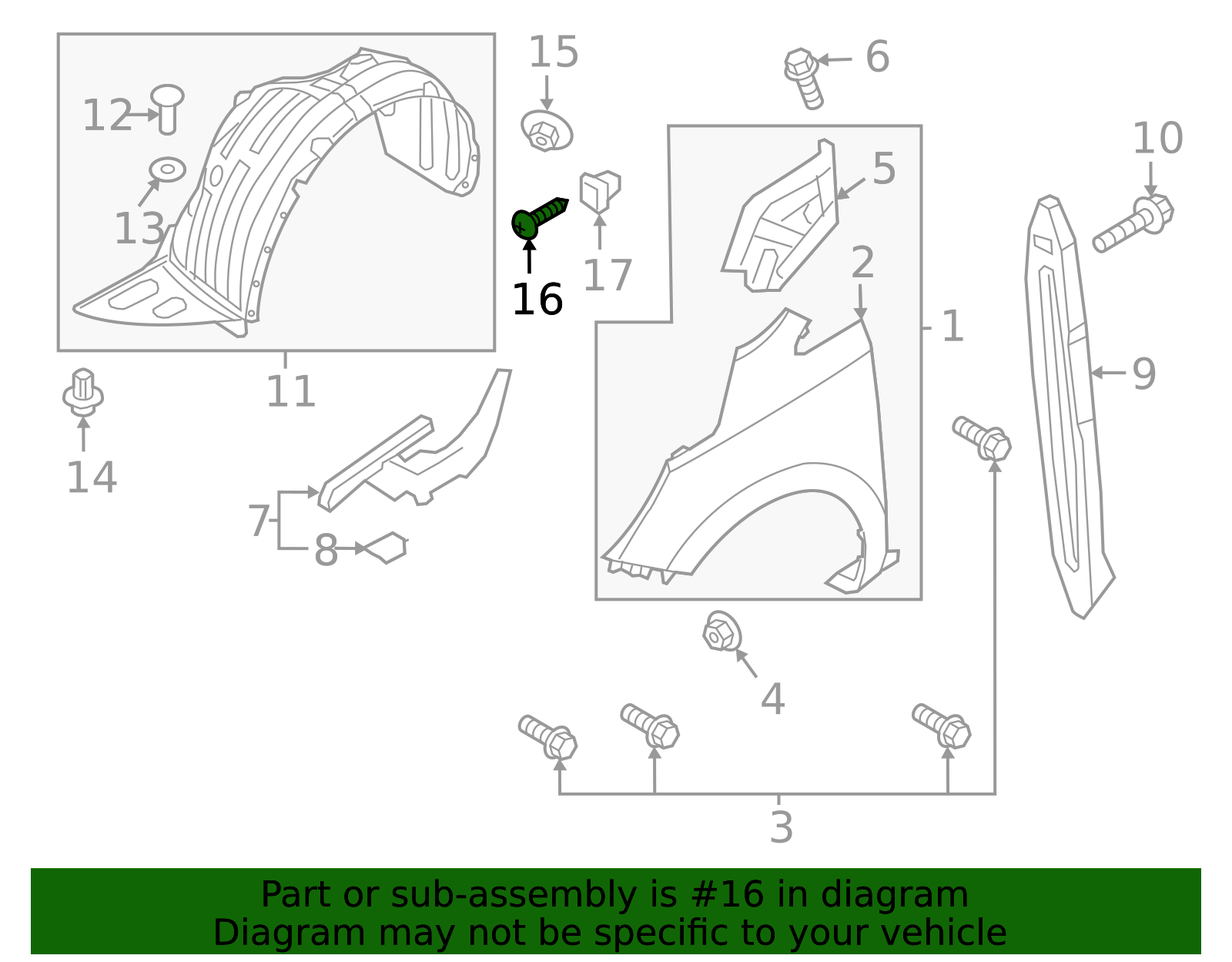 Wheel Opening Molding Screw 12493-05207E | OEM Parts Online