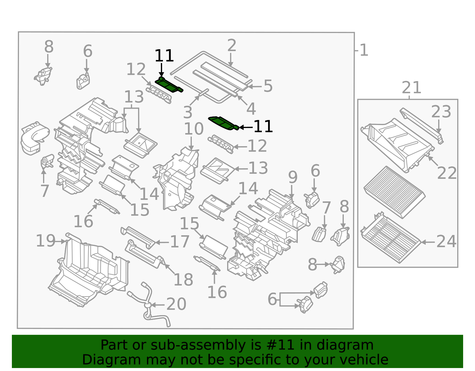 Hyundai - 97147-T6050 - HVAC Mode Door - 2021-2025 Genesis | OEM ...