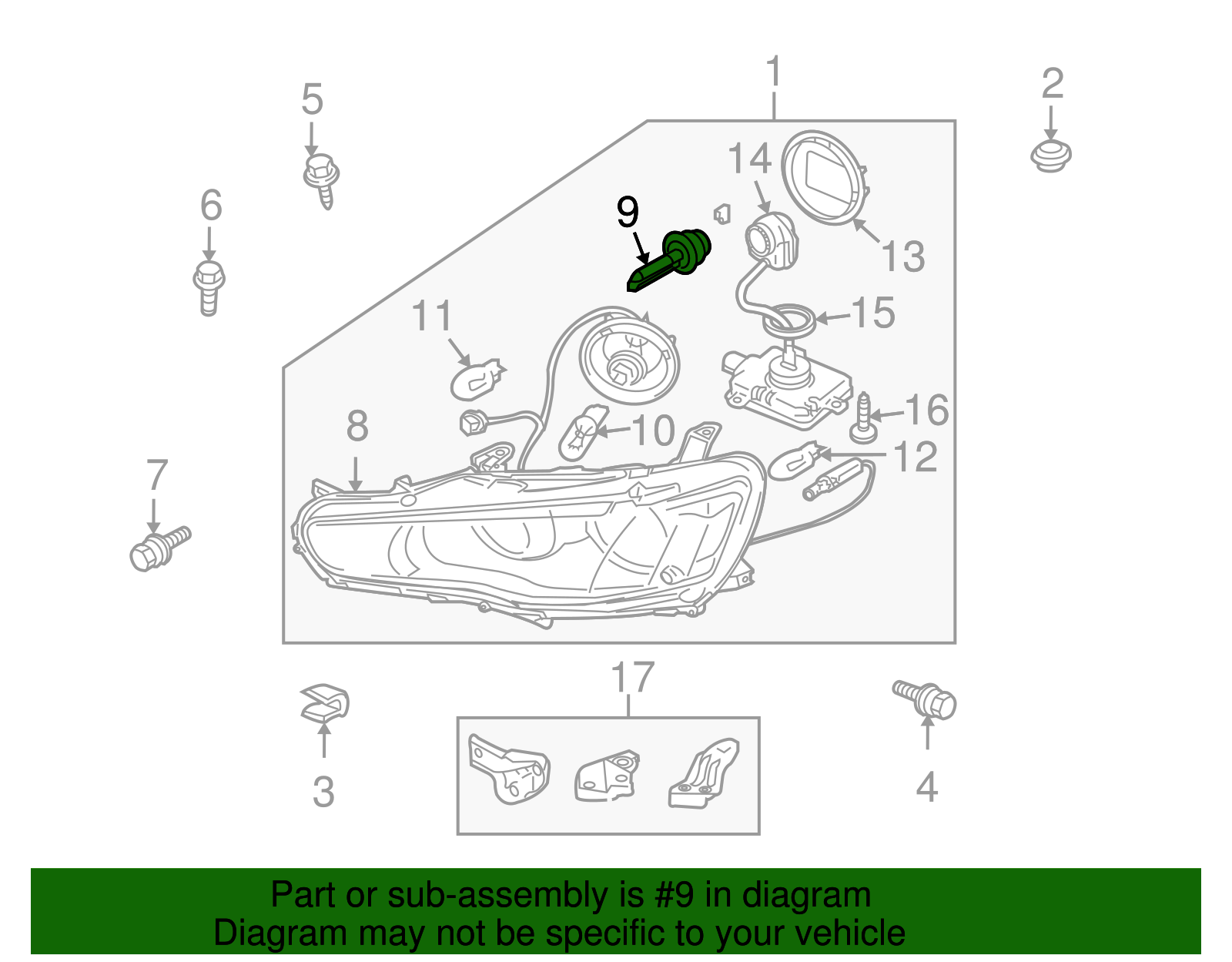 MU820005 - Hid Bulb 2003-2020 Mitsubishi | Mitsubishi Direct Parts